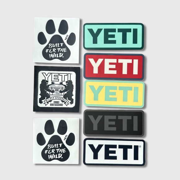 Yeti | Other | New Yeti Sticker Vinyl Decals Authentic Brand 8 Sticker ...